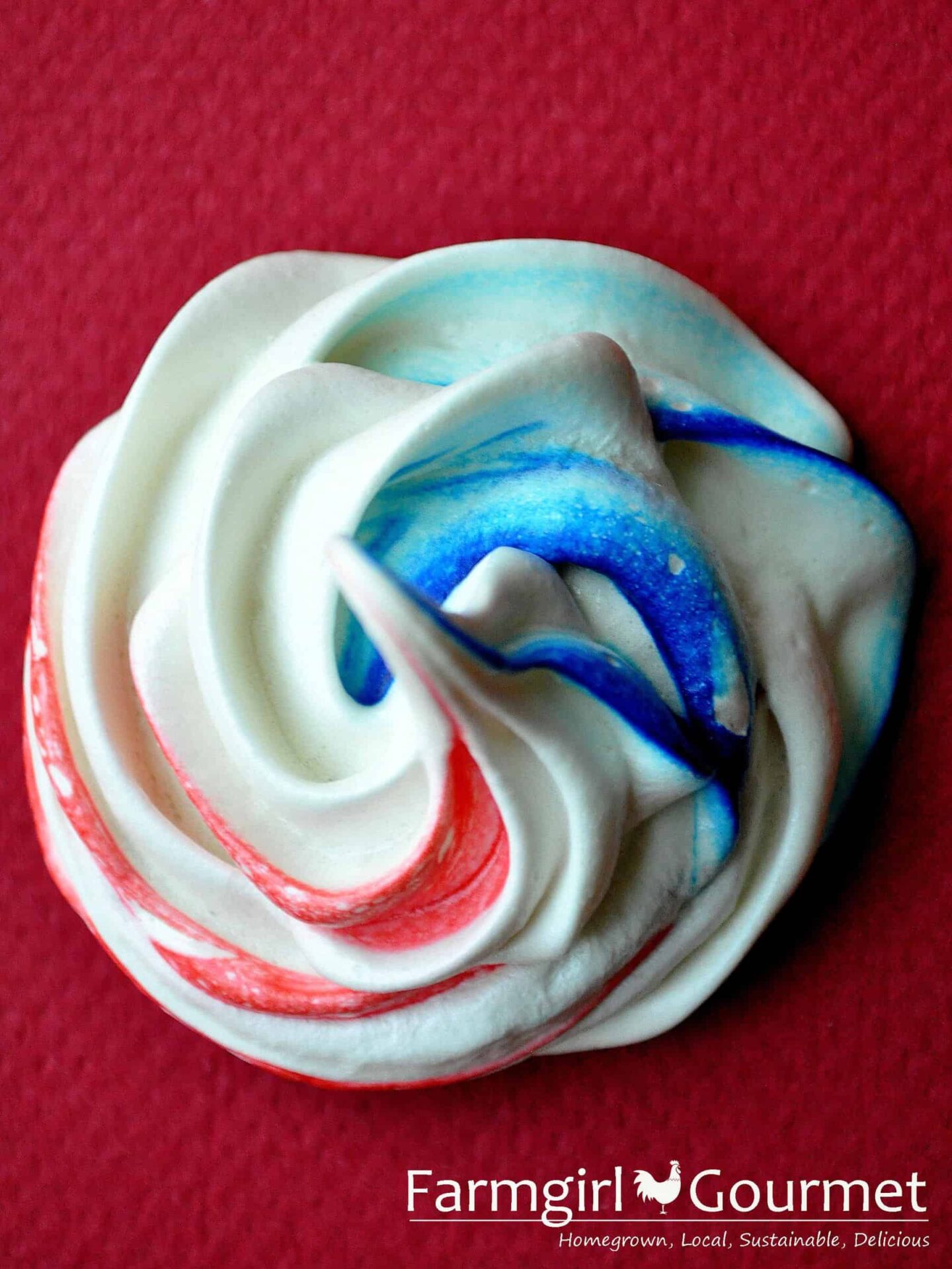 Red, White & Blue Meringues – Farmgirl Gourmet